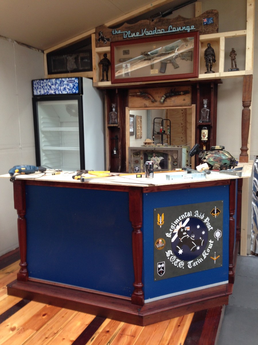 Bar foot rest and bar front trim | ultimatemancavebuild