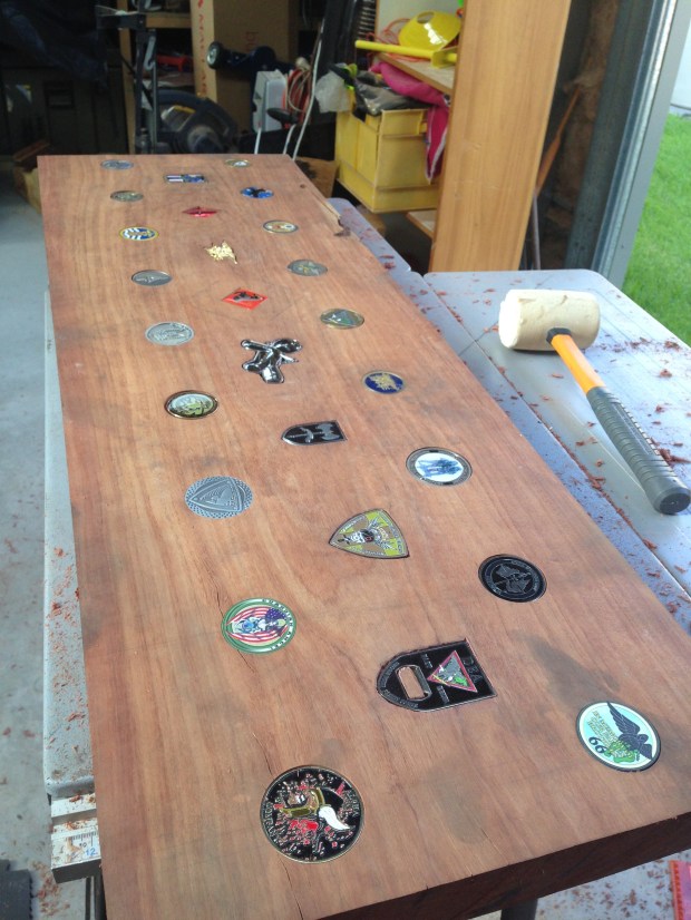 Bar Top coin inlay finally finished | ultimatemancavebuild