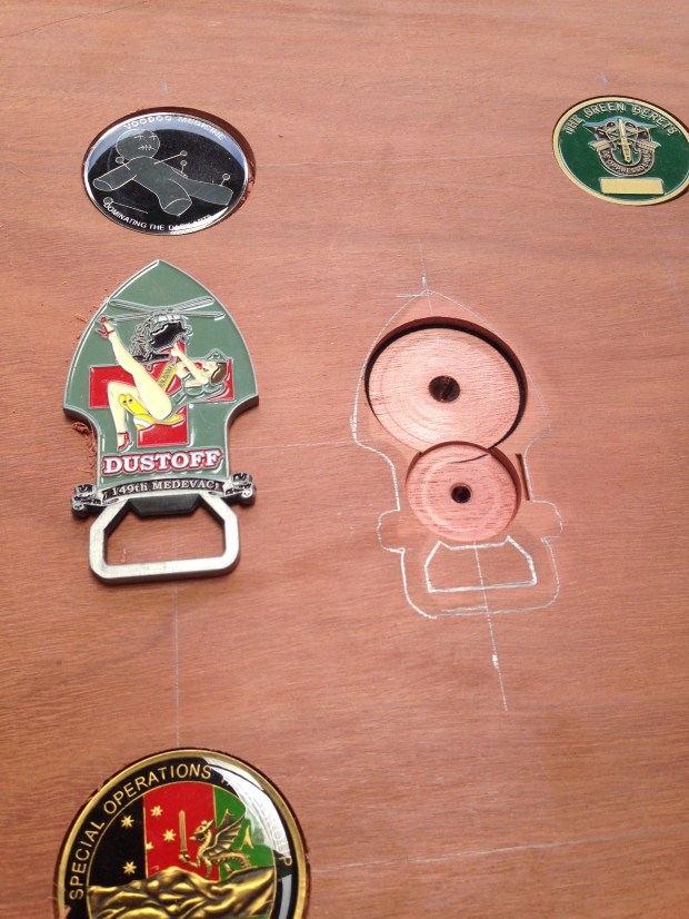 Bar Top coin inlay finally finished | ultimatemancavebuild