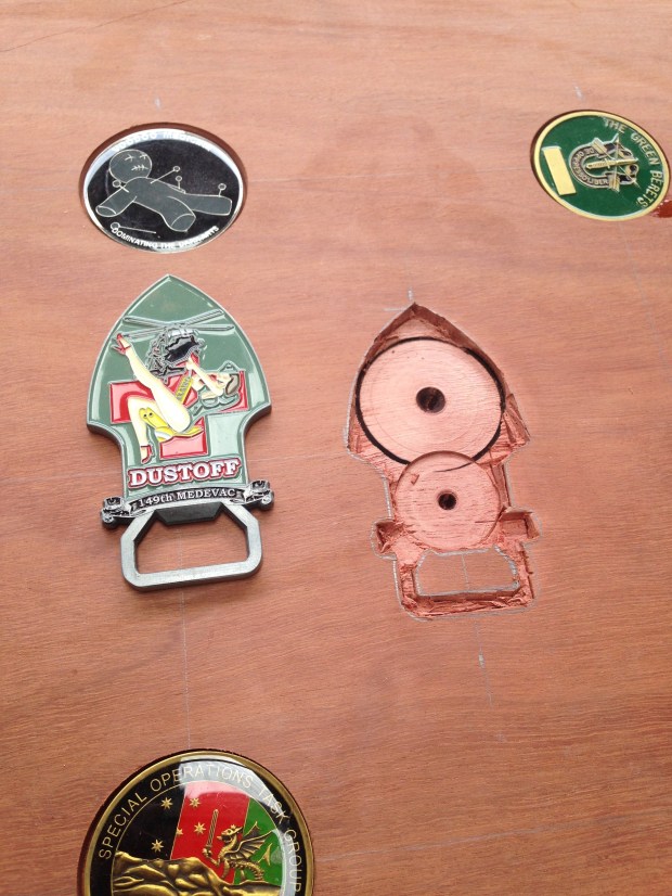 Bar Top coin inlay finally finished | ultimatemancavebuild
