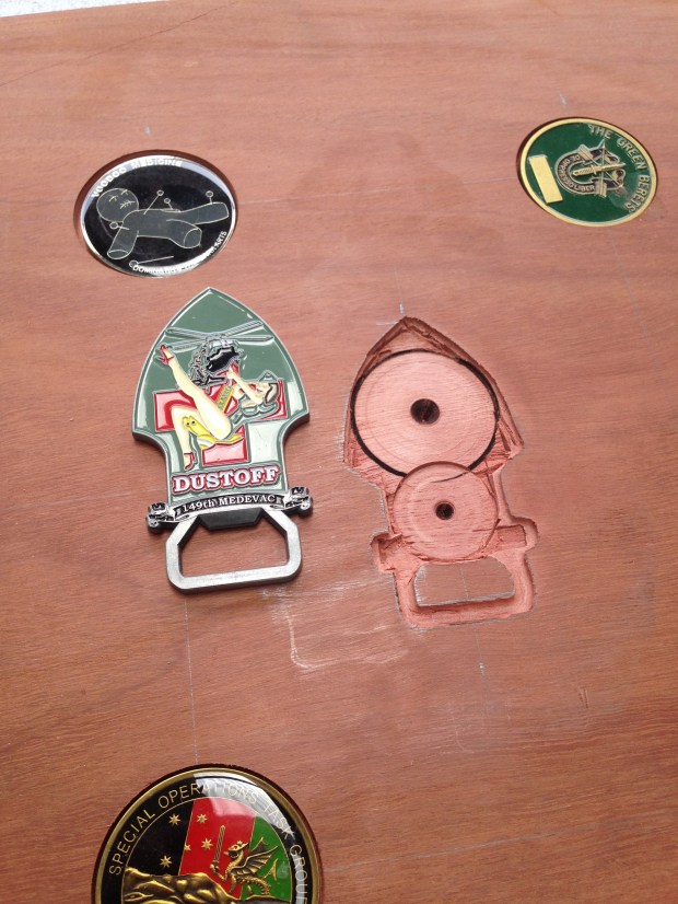 Bar Top coin inlay finally finished | ultimatemancavebuild